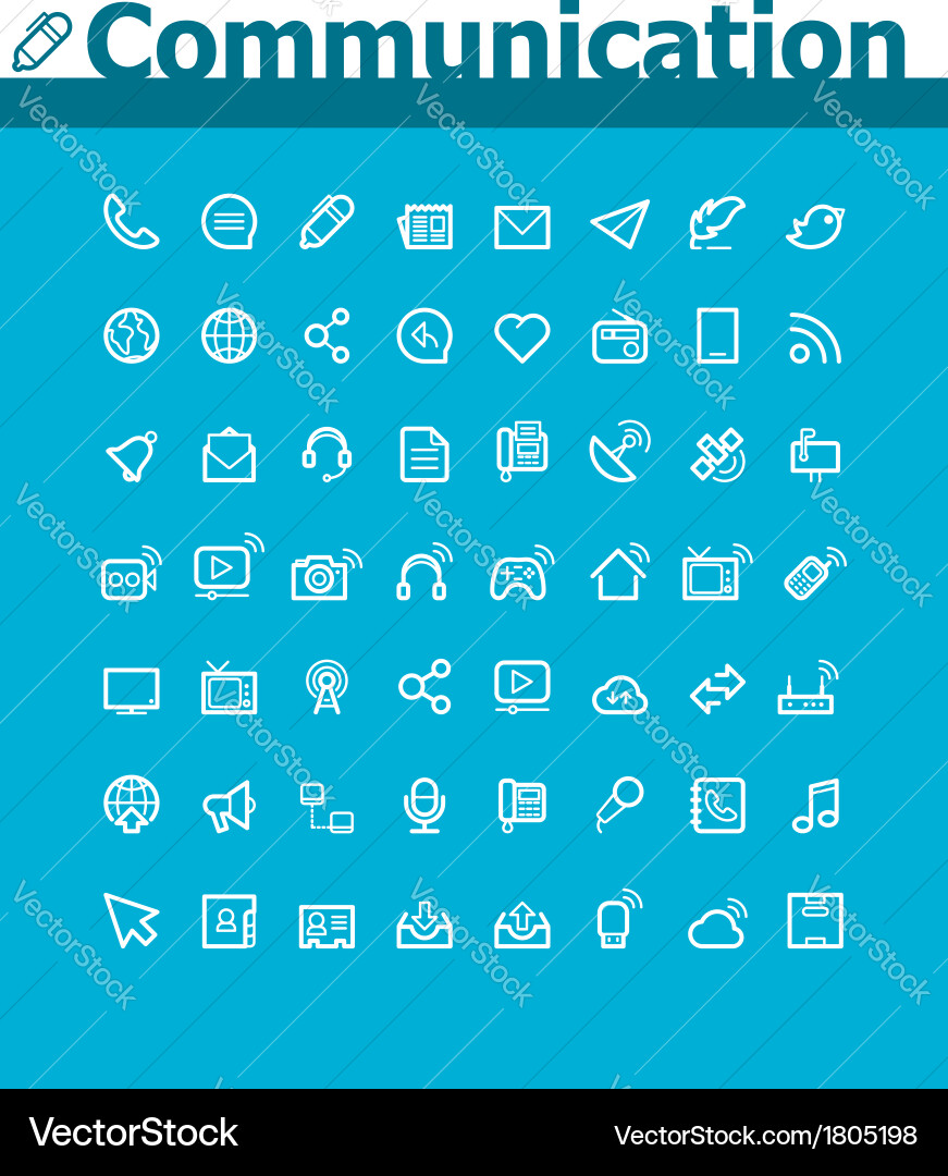 Communication icon set Royalty Free Vector Image
