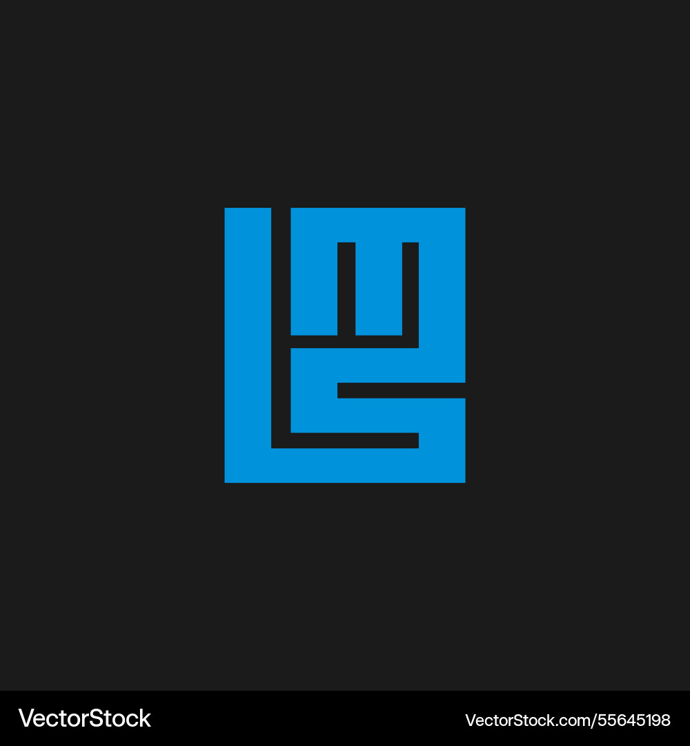 Ms m s creative modern letter icon sm unique artis
