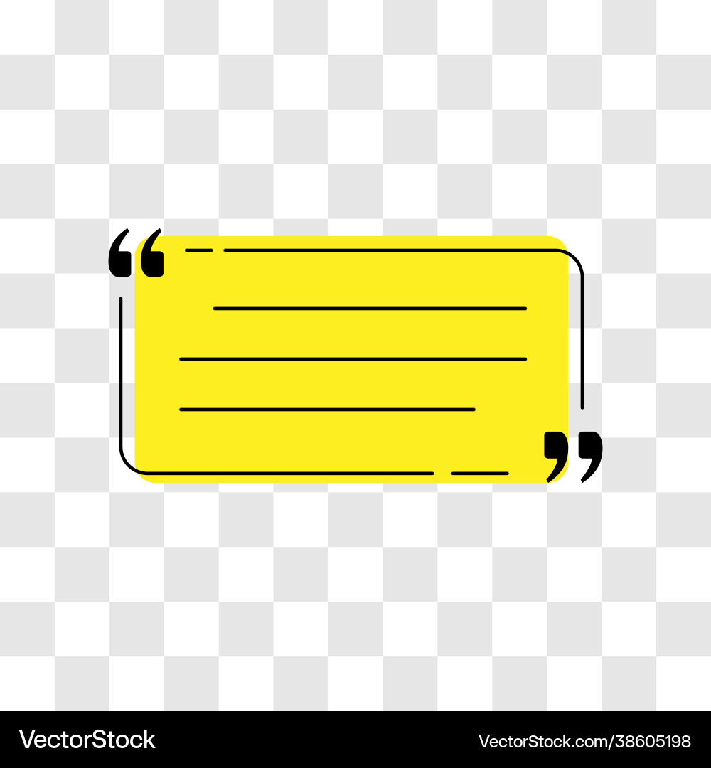 Quotes frame dialogue box simple style Royalty Free Vector