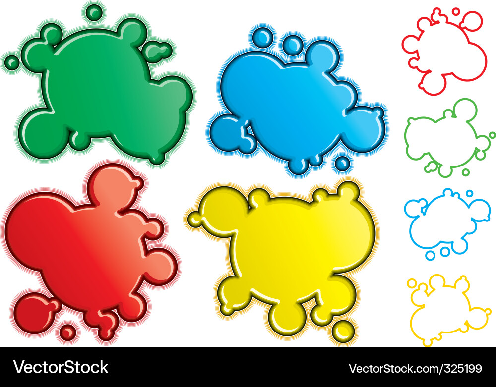 Cartoon spatters Royalty Free Vector Image - VectorStock