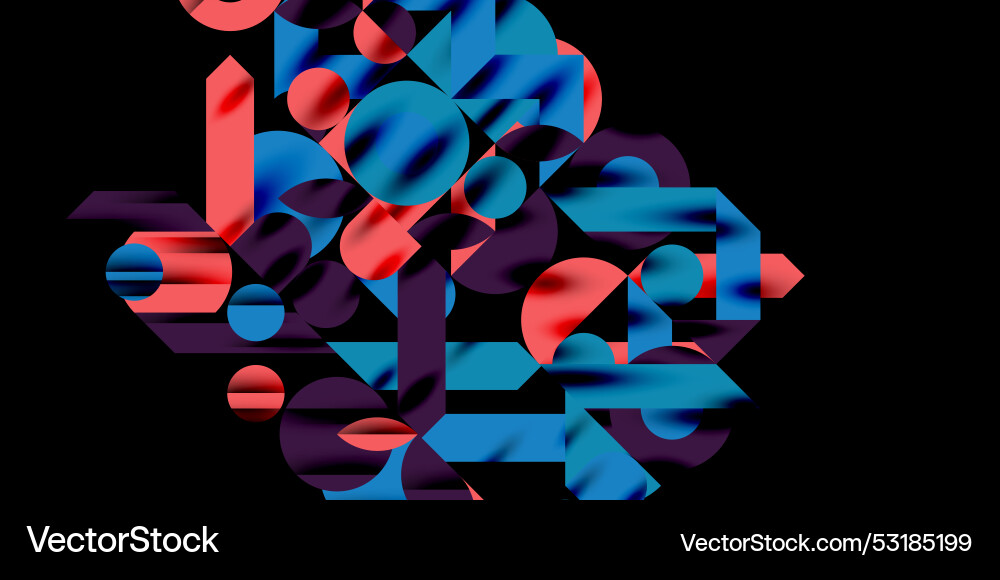 Colorful simple dynamic geometric forms circles Vector Image