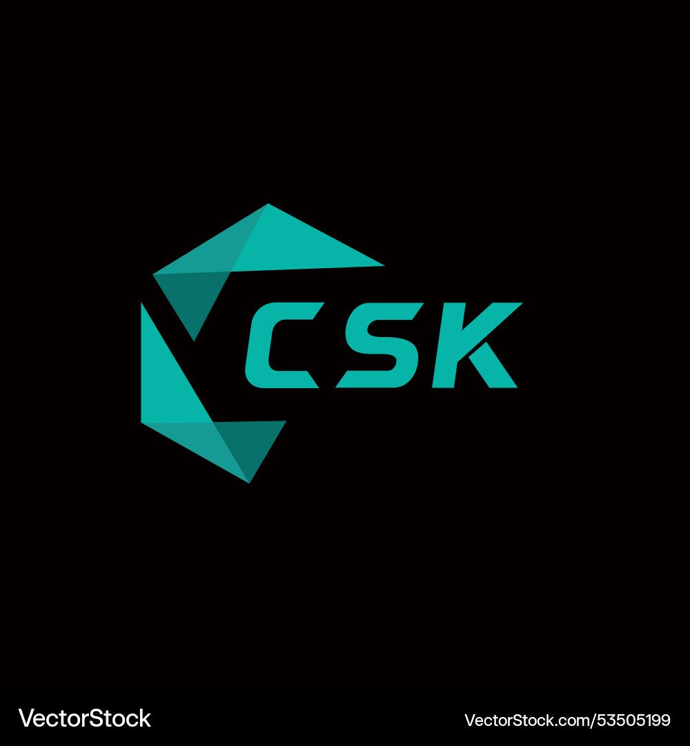 Csk creative minimalist letter logo unique Vector Image