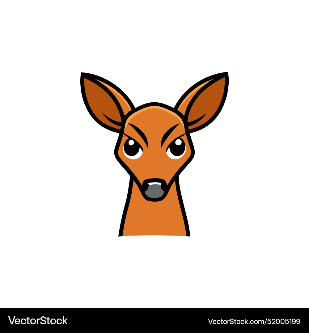 Duiker deer angry icon Royalty Free Vector Image
