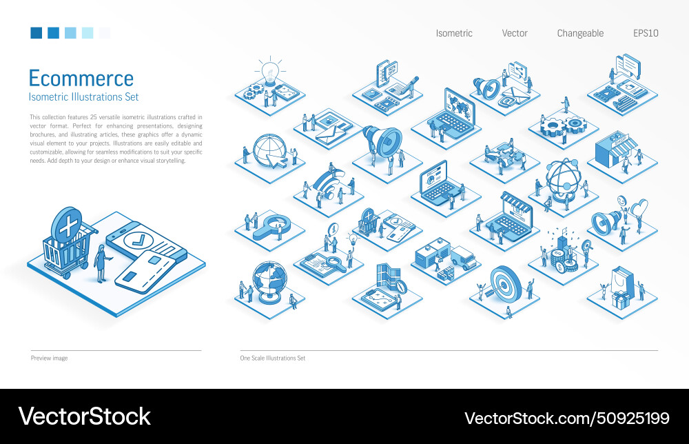 Ecommerce social media ad digital market Vector Image