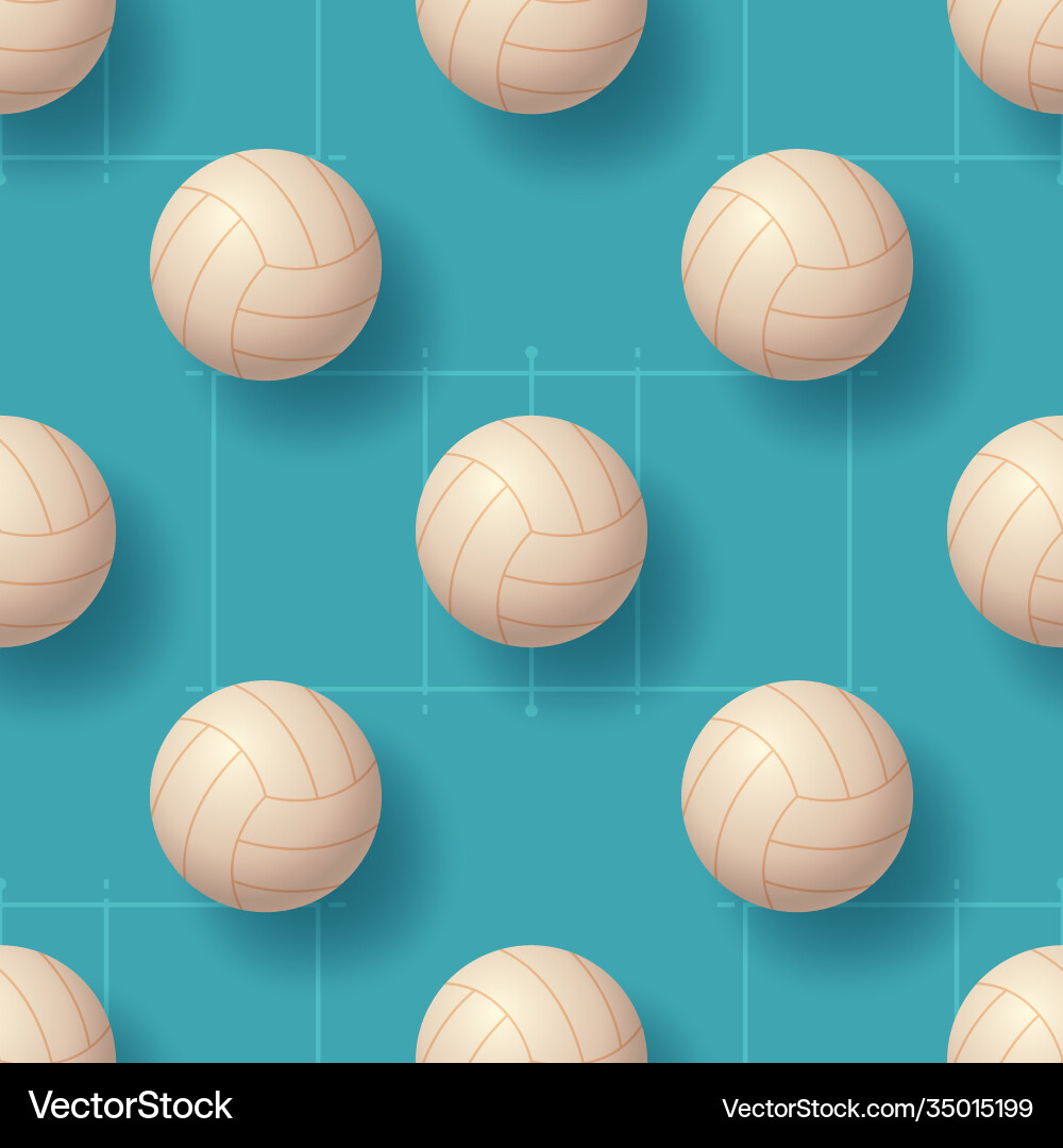 Realistic Volleyball Pattern Royalty Free Vector Image