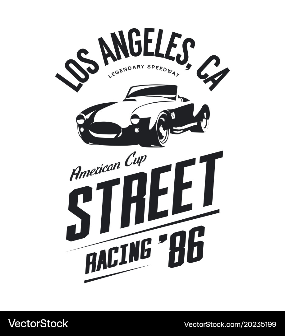 Retro Roadster Logo Royalty Free Vector Image - VectorStock