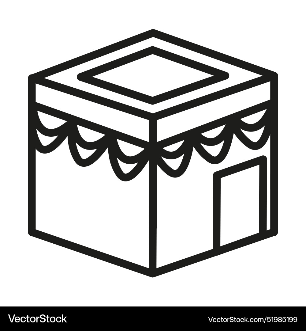 Sacred kaaba symbol icon ideal for pilgrimage Vector Image