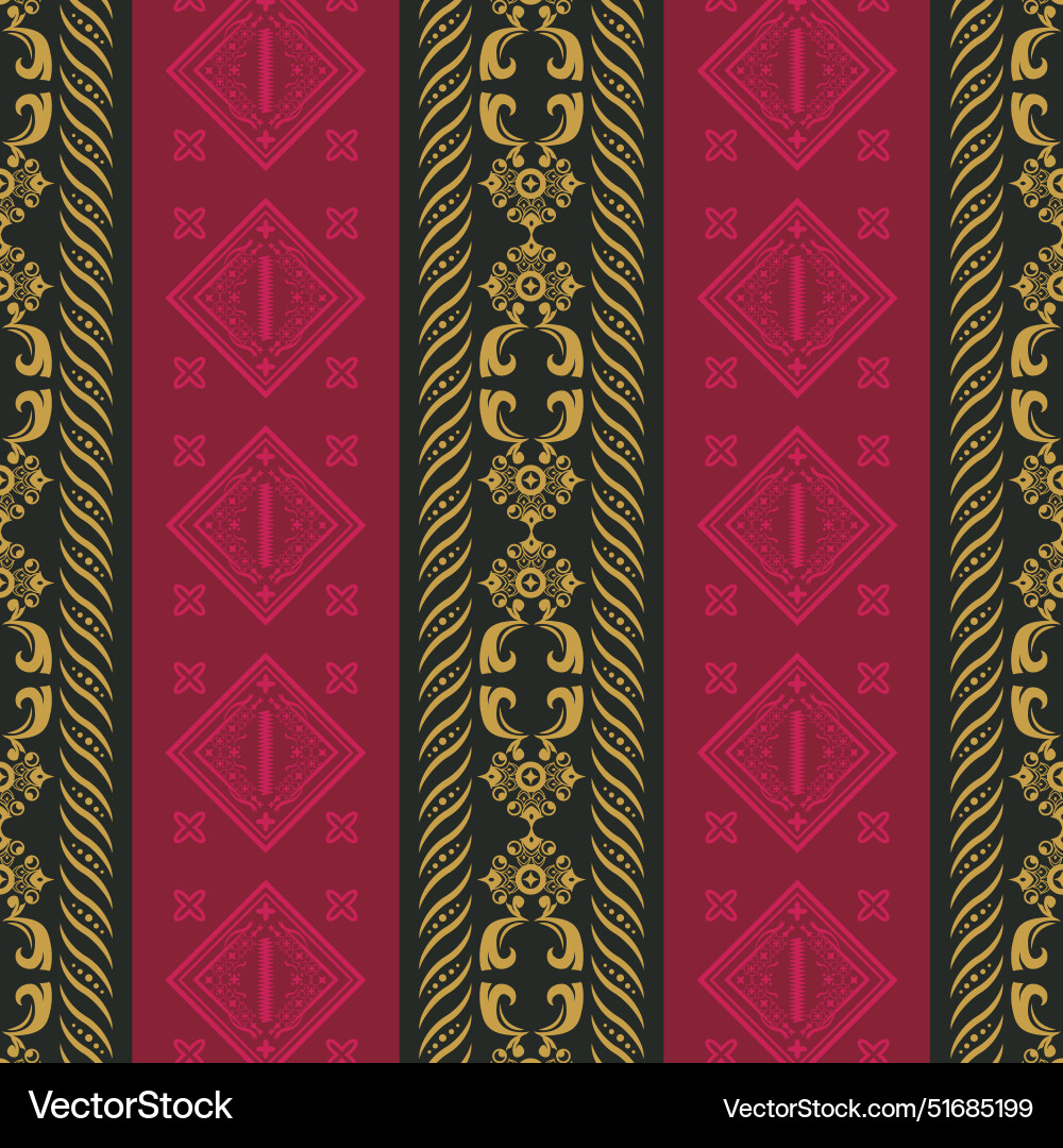 Songket batik pattern indonesia ornament culture Vector Image