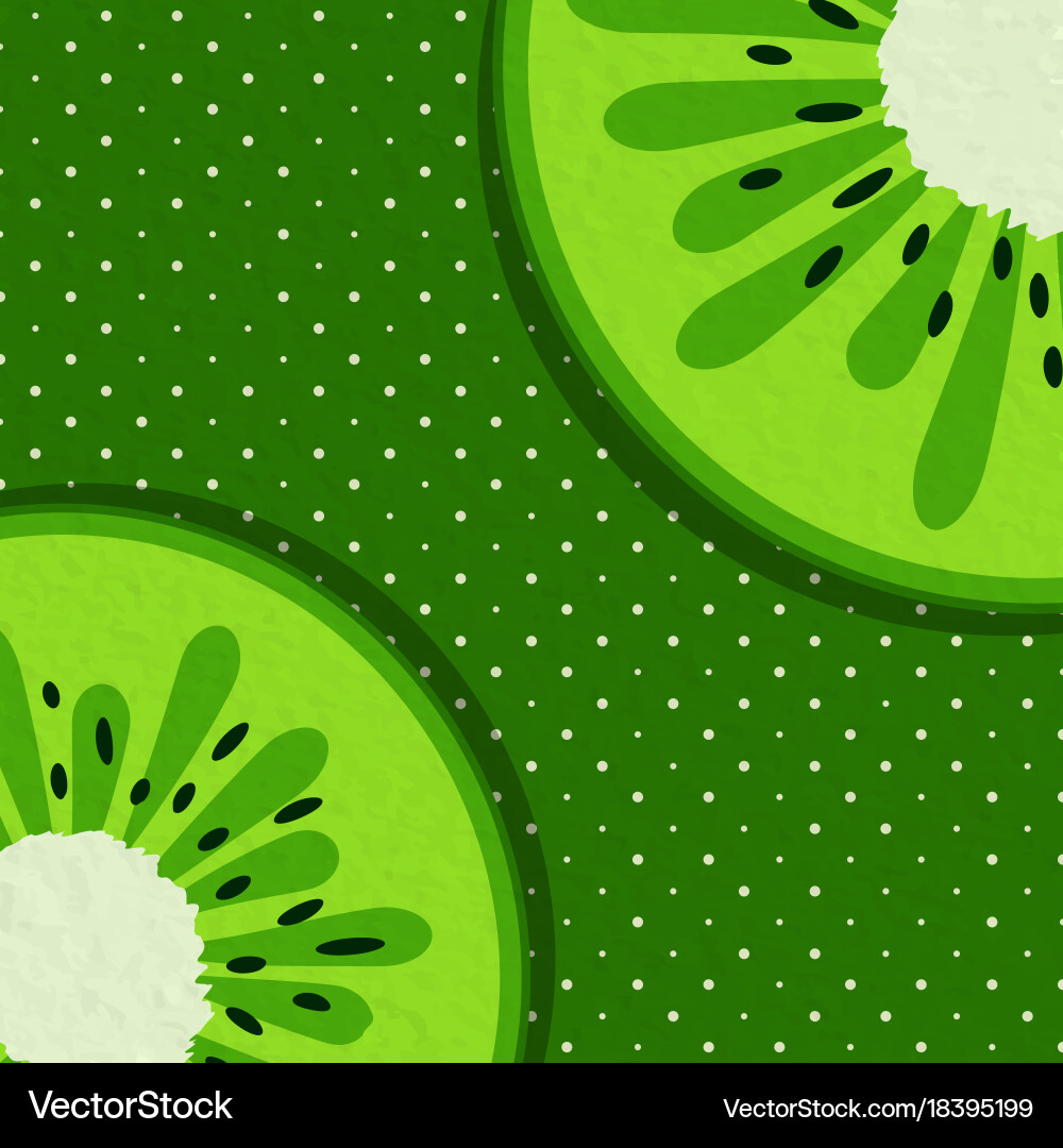 Summer background with kiwi Royalty Free Vector Image
