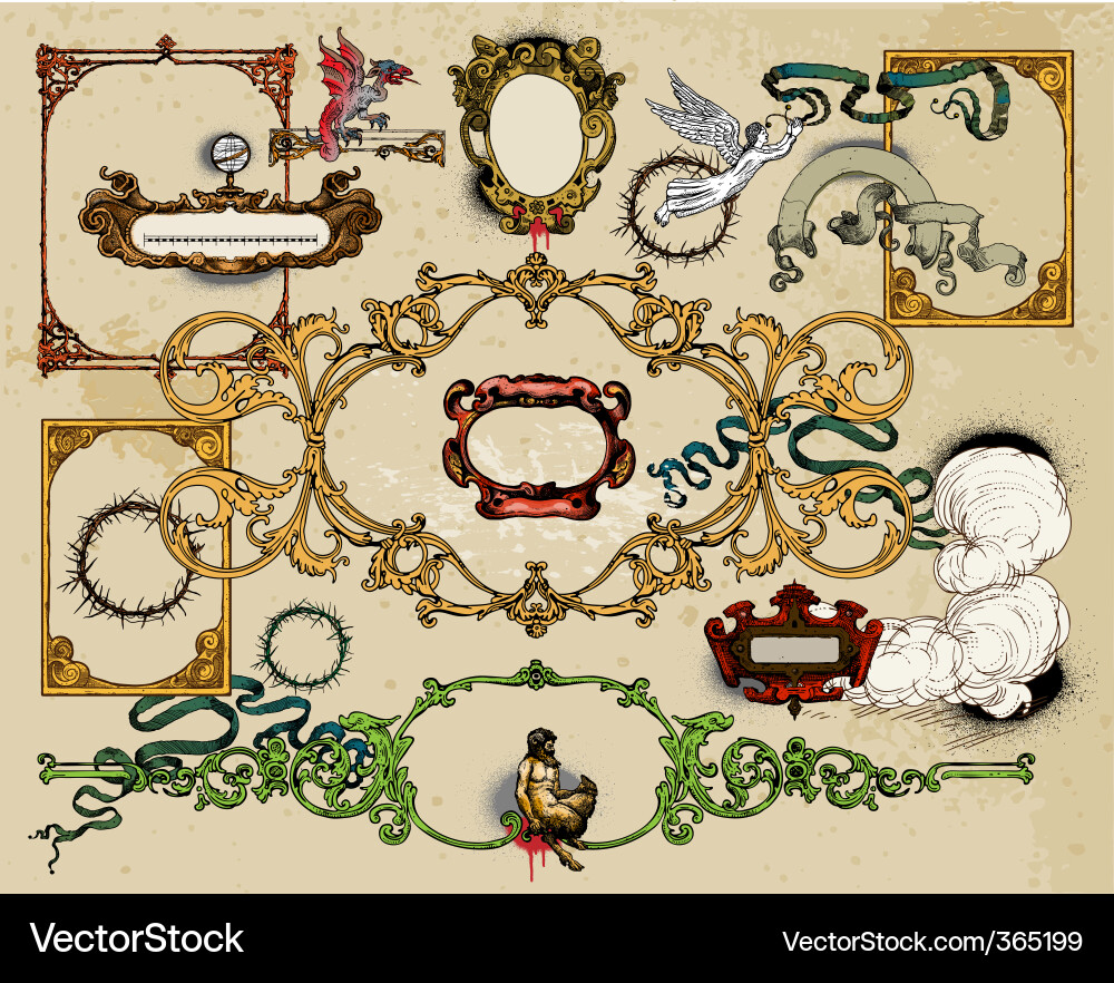 Victorian accents Royalty Free Vector Image - VectorStock