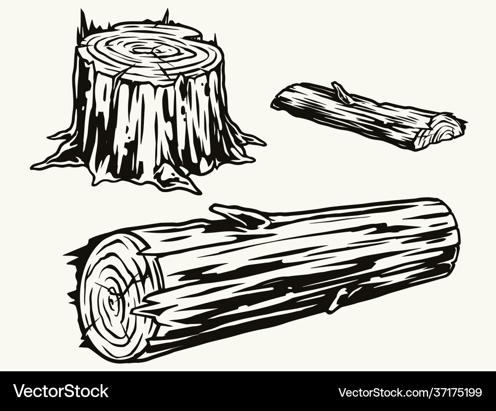 Chopped Logs Vector Images (over 1,400)