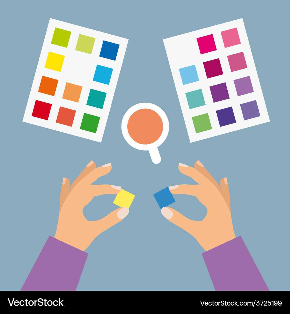 Workplace of designer Royalty Free Vector Image