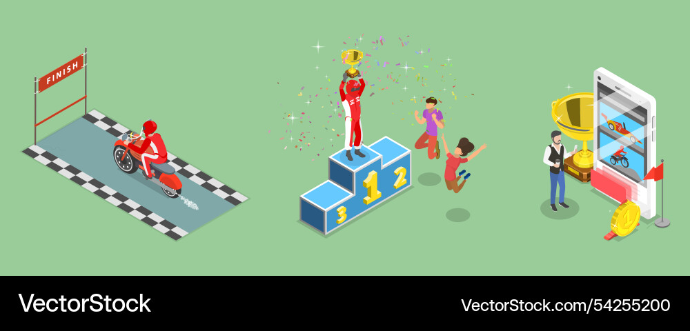 3d isometric flat of Royalty Free Vector Image