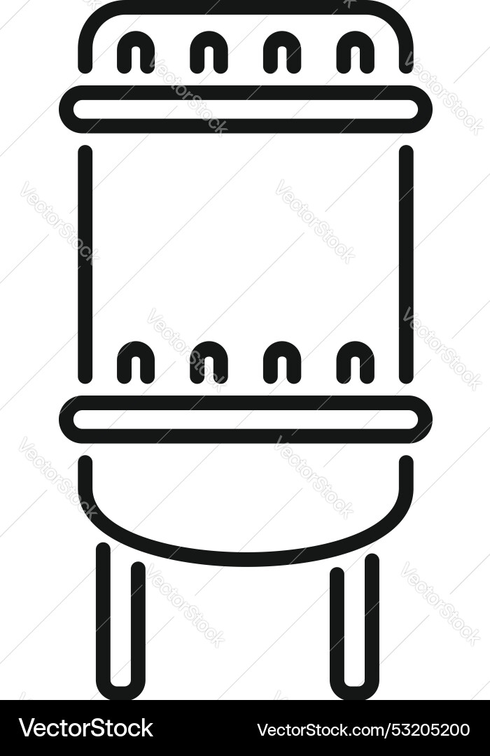 Big tank for beer brewing process icon outline Vector Image