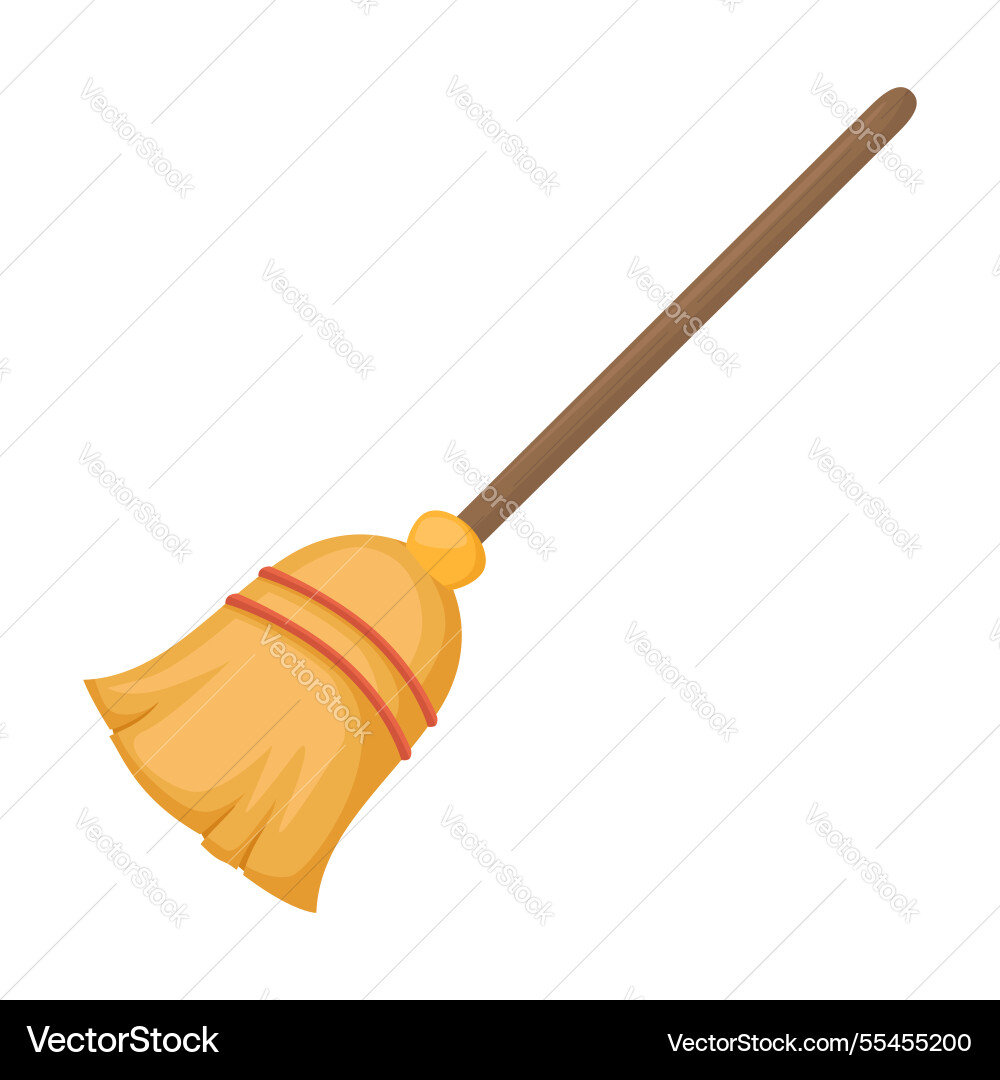 Broom sign emoji icon chores Royalty Free Vector Image