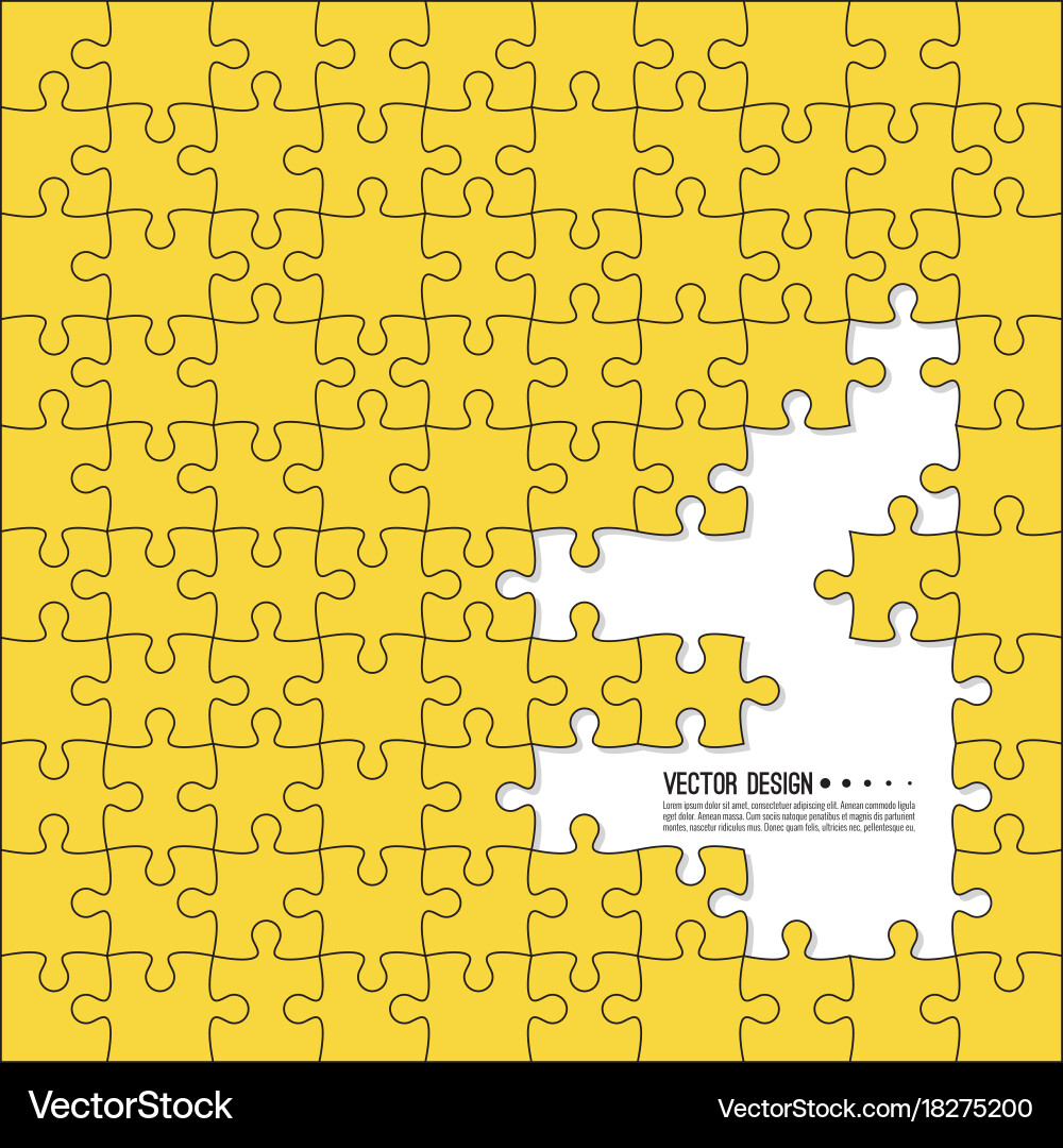 Jigsaw puzzle pieces Royalty Free Vector Image