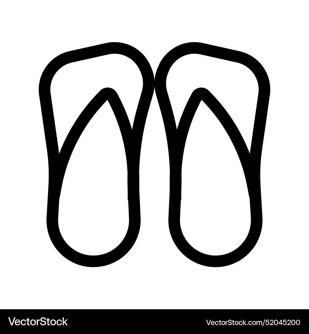 Sandals icon design in filled and outlined style Vector Image