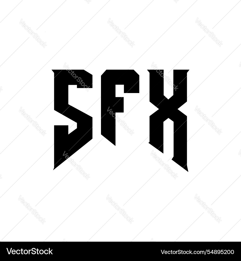 Sfx letter logo design for technology company Vector Image