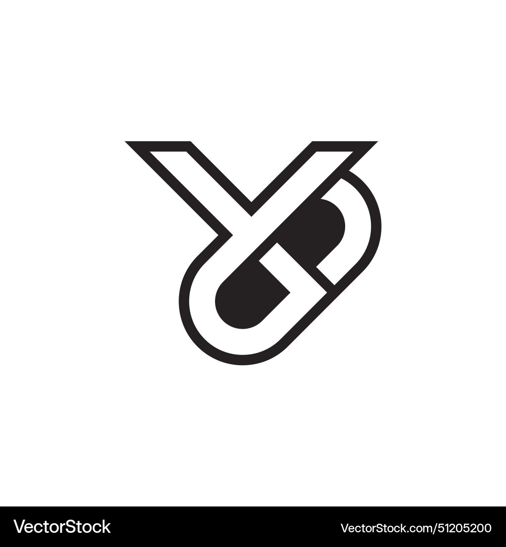 Yg or gy logo and icon design Royalty Free Vector Image