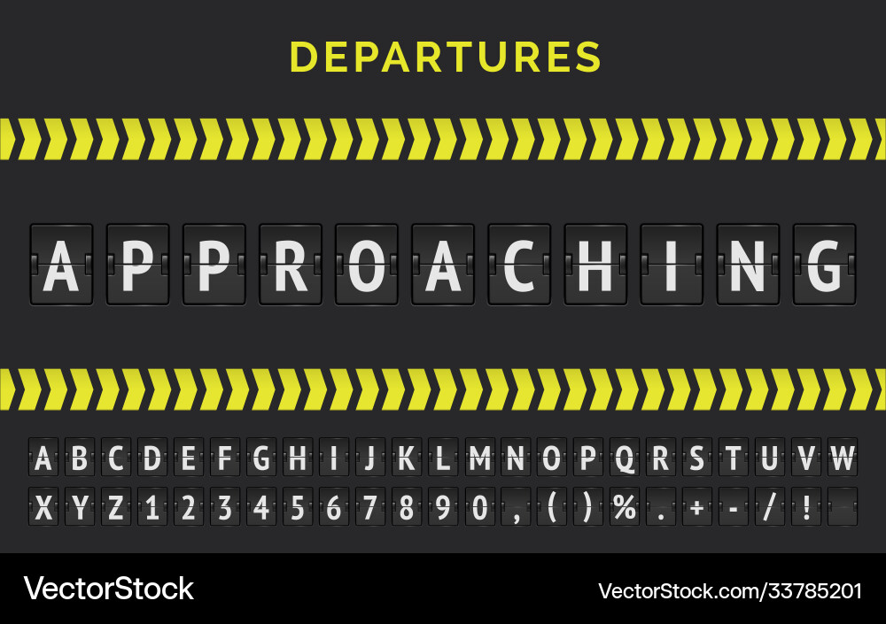 Airport flight scoreboard banner Royalty Free Vector Image