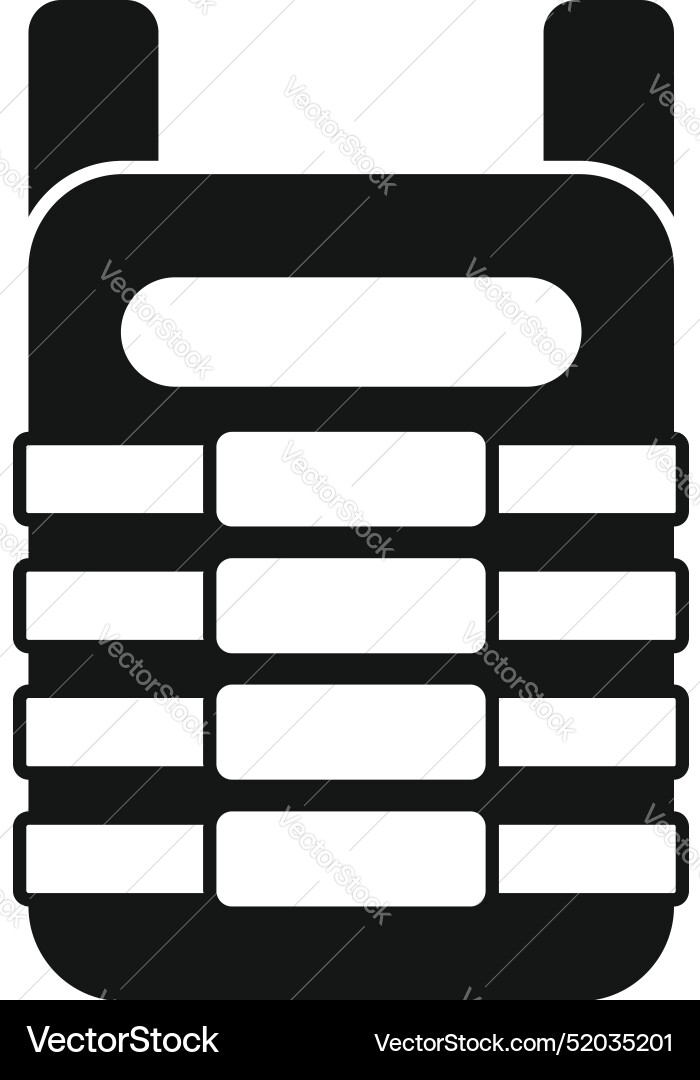 Bulletproof vest protecting vital organs during Vector Image