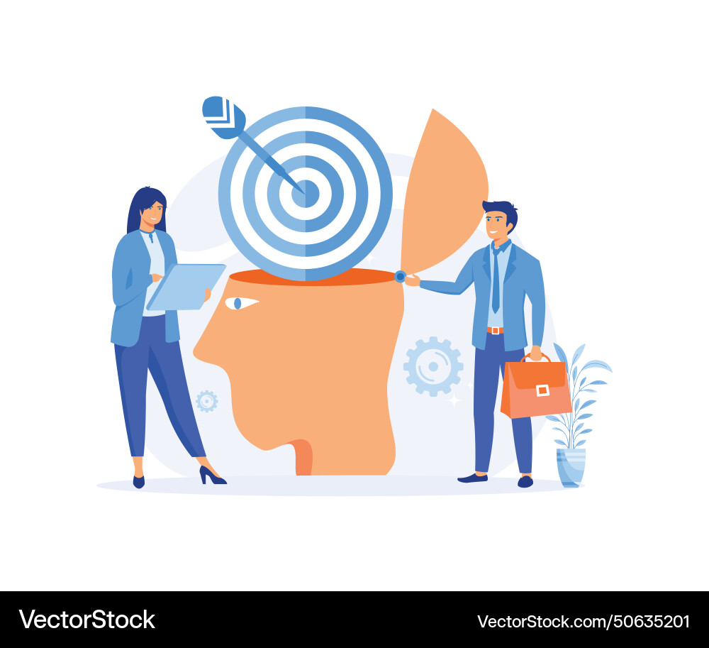 Business team customer target development Vector Image