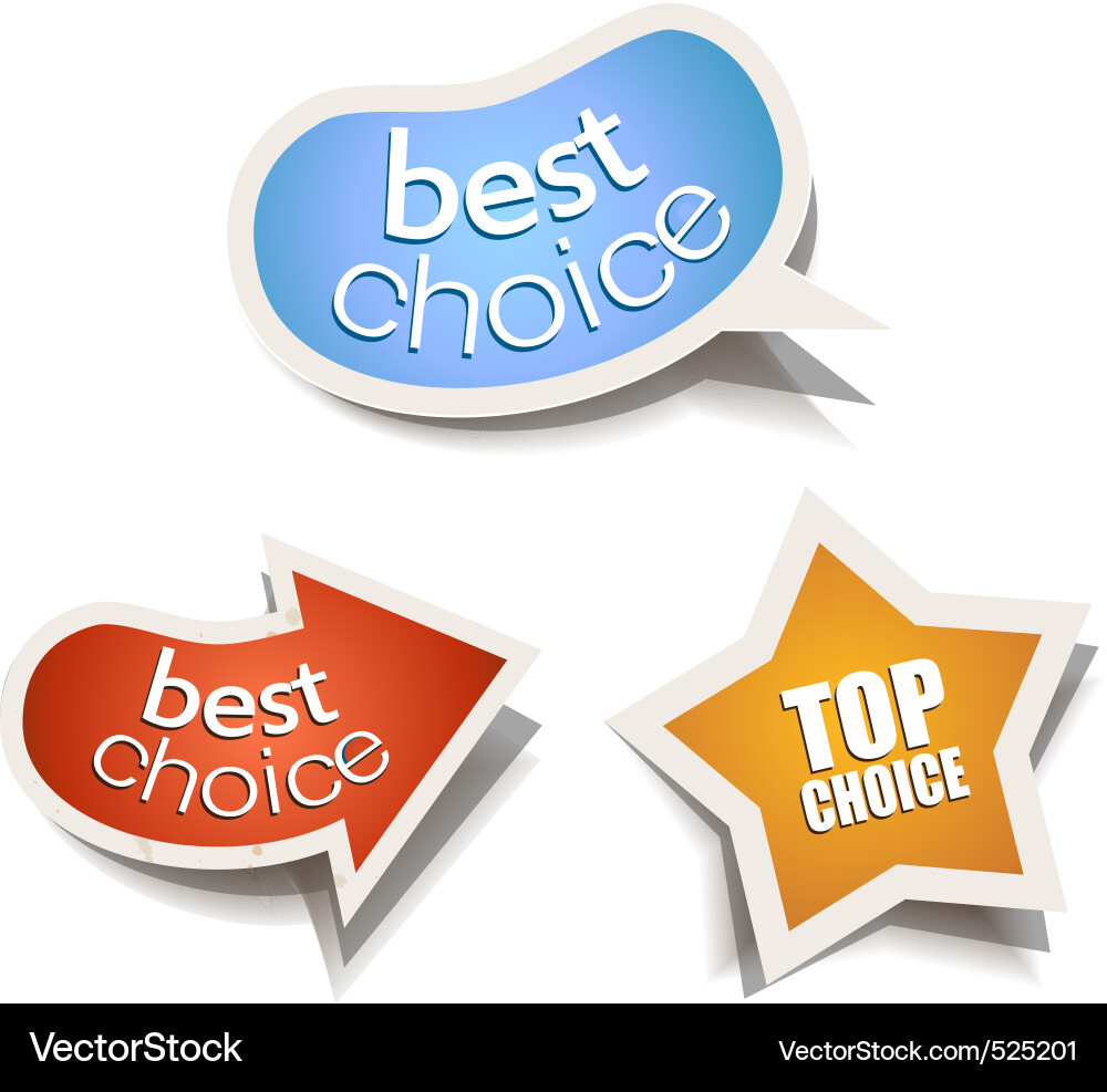 Colorful Bubble Stickers Royalty Free Vector Image