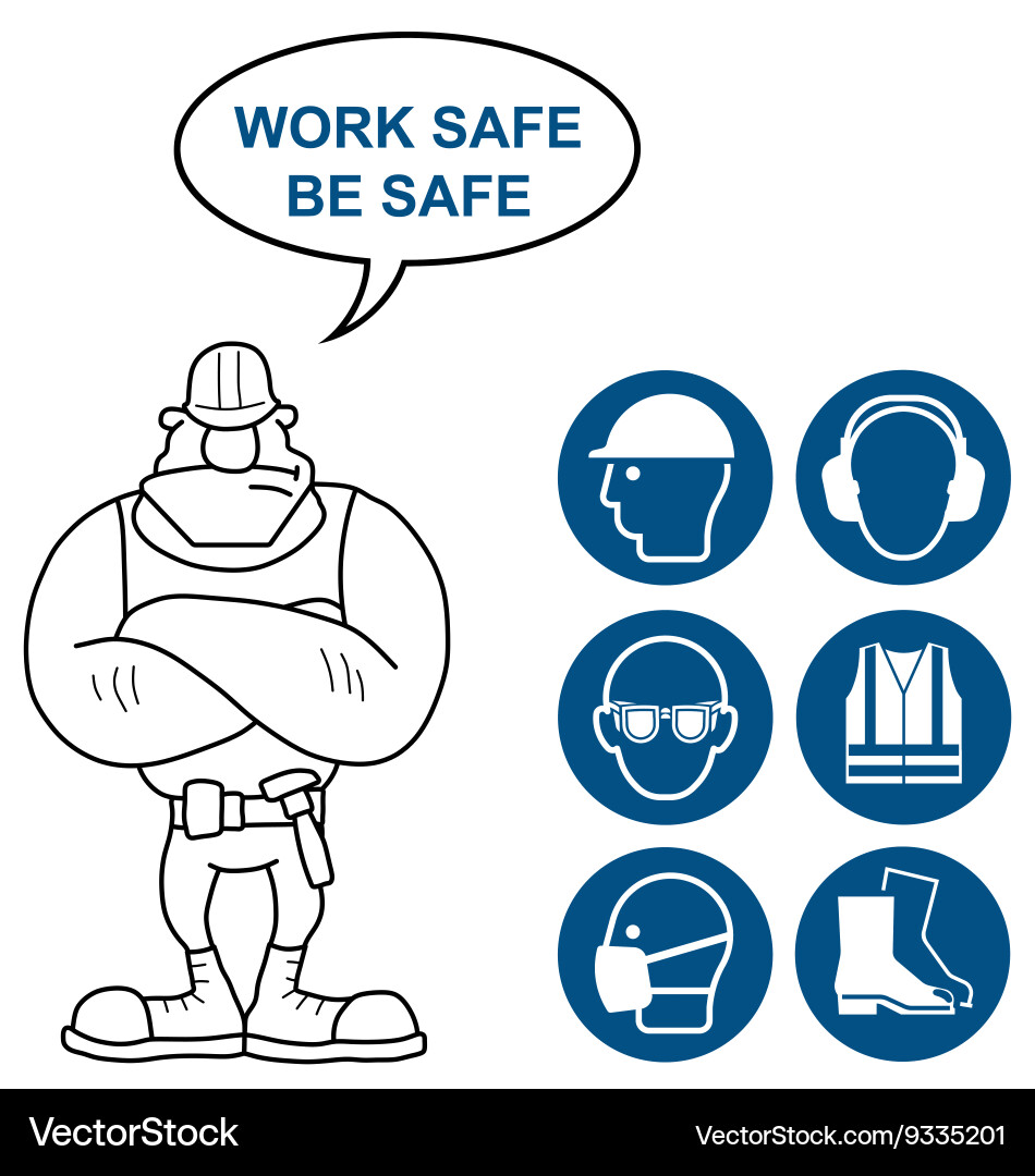 Health and safety signs Royalty Free Vector Image