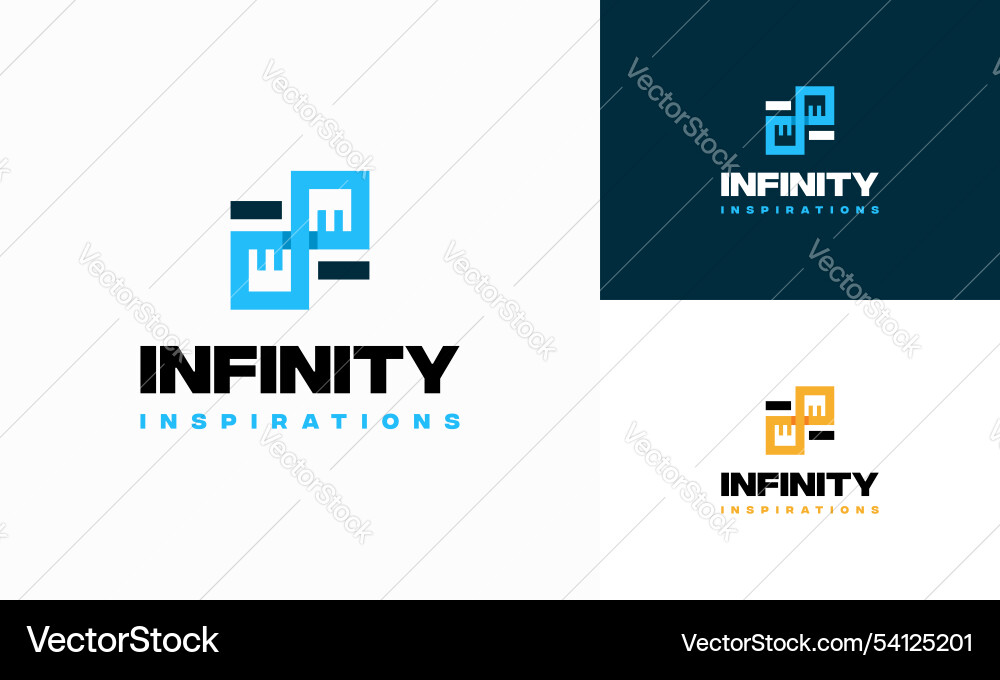 Infinity bulb idea logo designs concept Royalty Free Vector