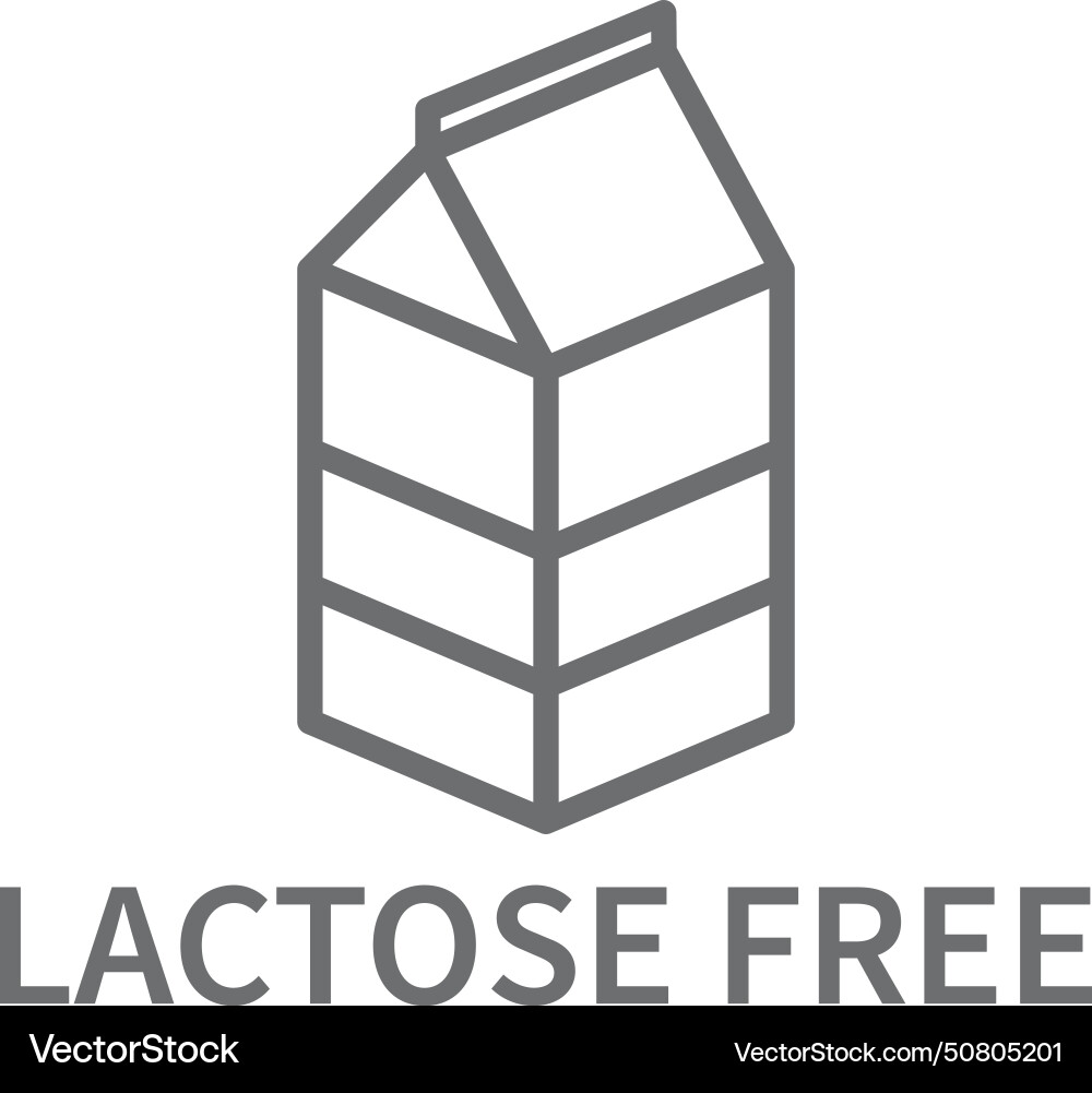 Lactose free line icon Royalty Free Vector Image
