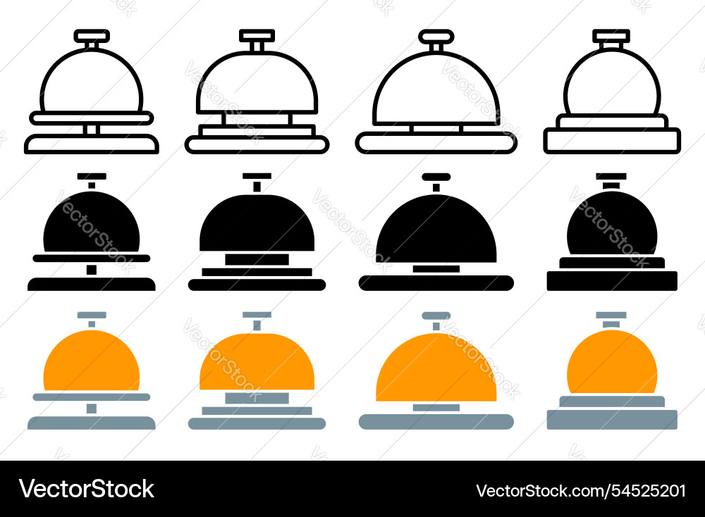 Reception bell icon Royalty Free Vector Image - VectorStock