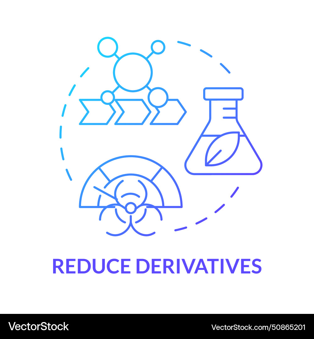 Reduce derivatives blue gradient concept icon Vector Image