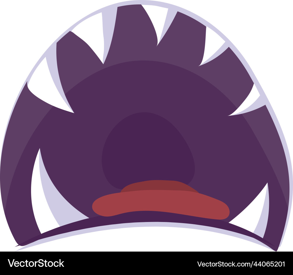 Scream Monster Mouth - Sharp Teeth Royalty Free Vector Image