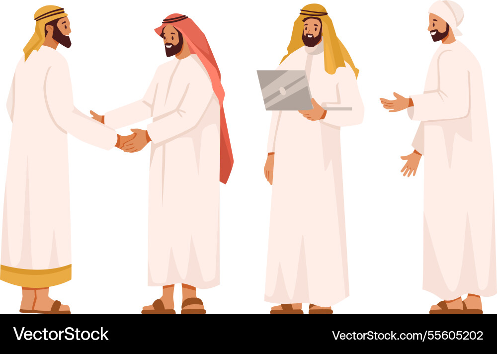 Arab businessman in office working engaged Vector Image