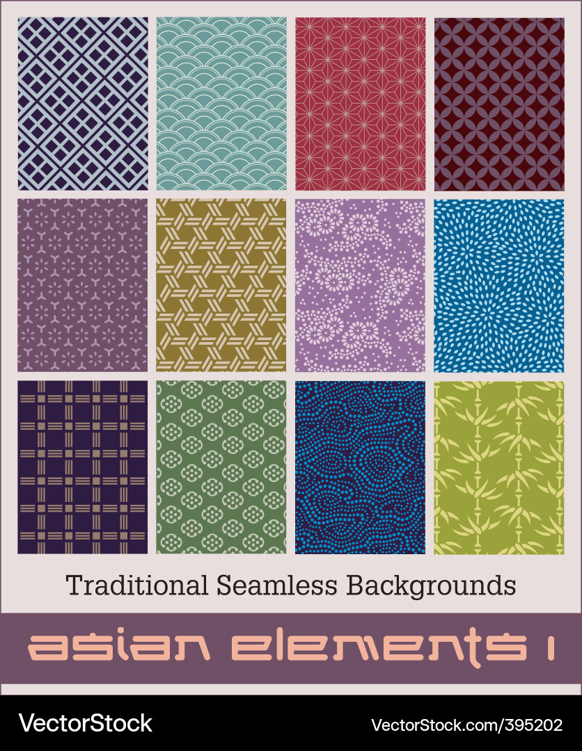 Asian elements Royalty Free Vector Image - VectorStock