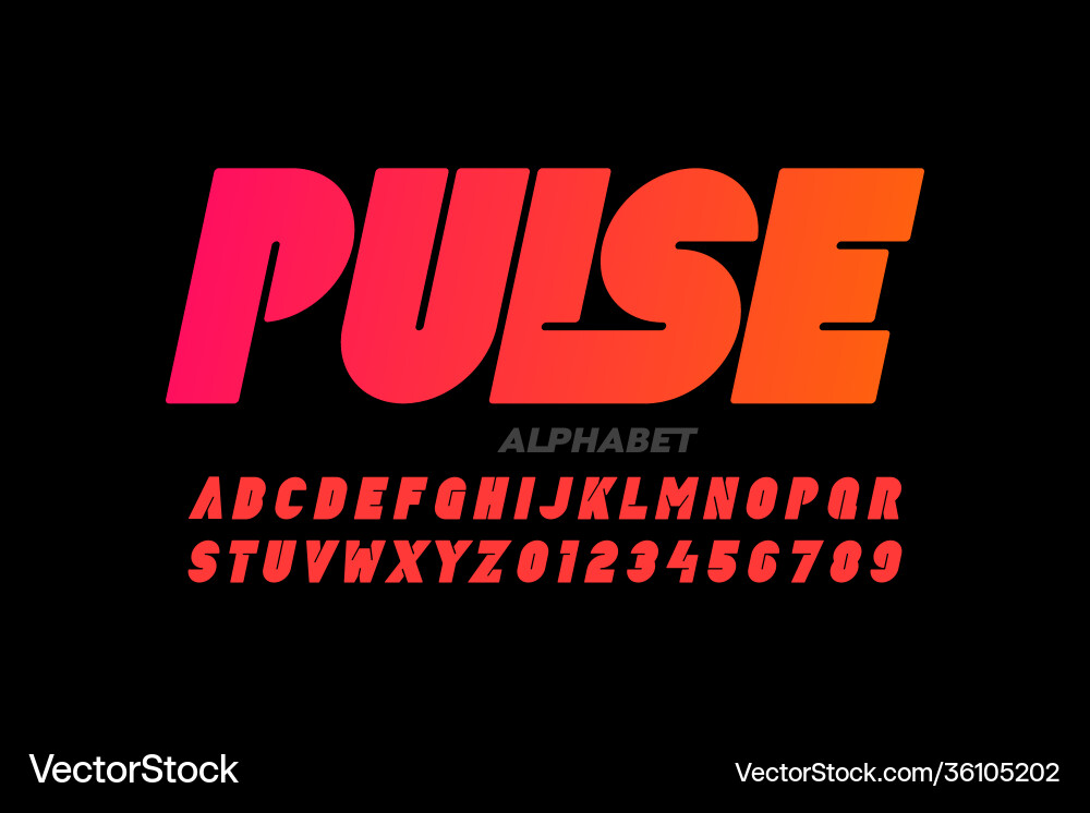 Bold & Modern Font Collection Royalty Free Vector Image