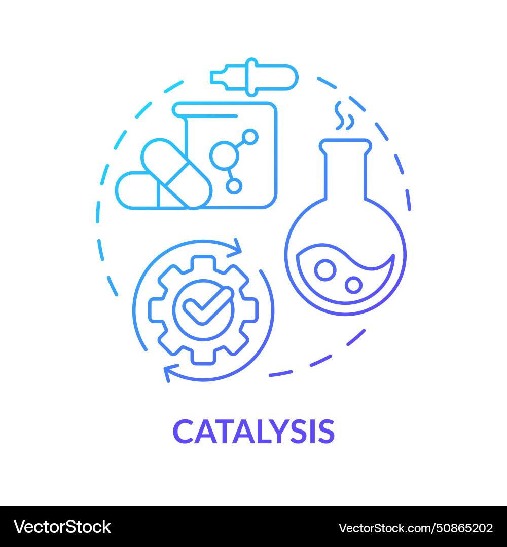 Catalysis blue gradient concept icon Royalty Free Vector Catalysis blue gradient concept icon Royalty Free Vector