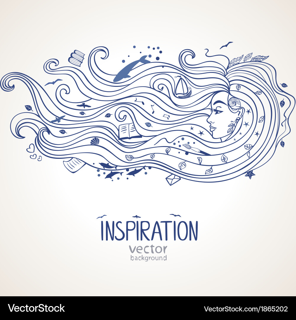 Girl inspiration Royalty Free Vector Image - VectorStock