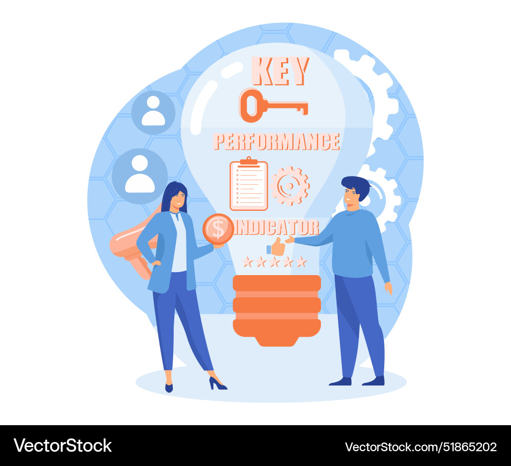 Kpi key performance indicators acronym Royalty Free Vector