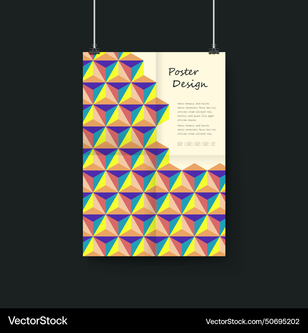 Lovely poster template design Royalty Free Vector Image
