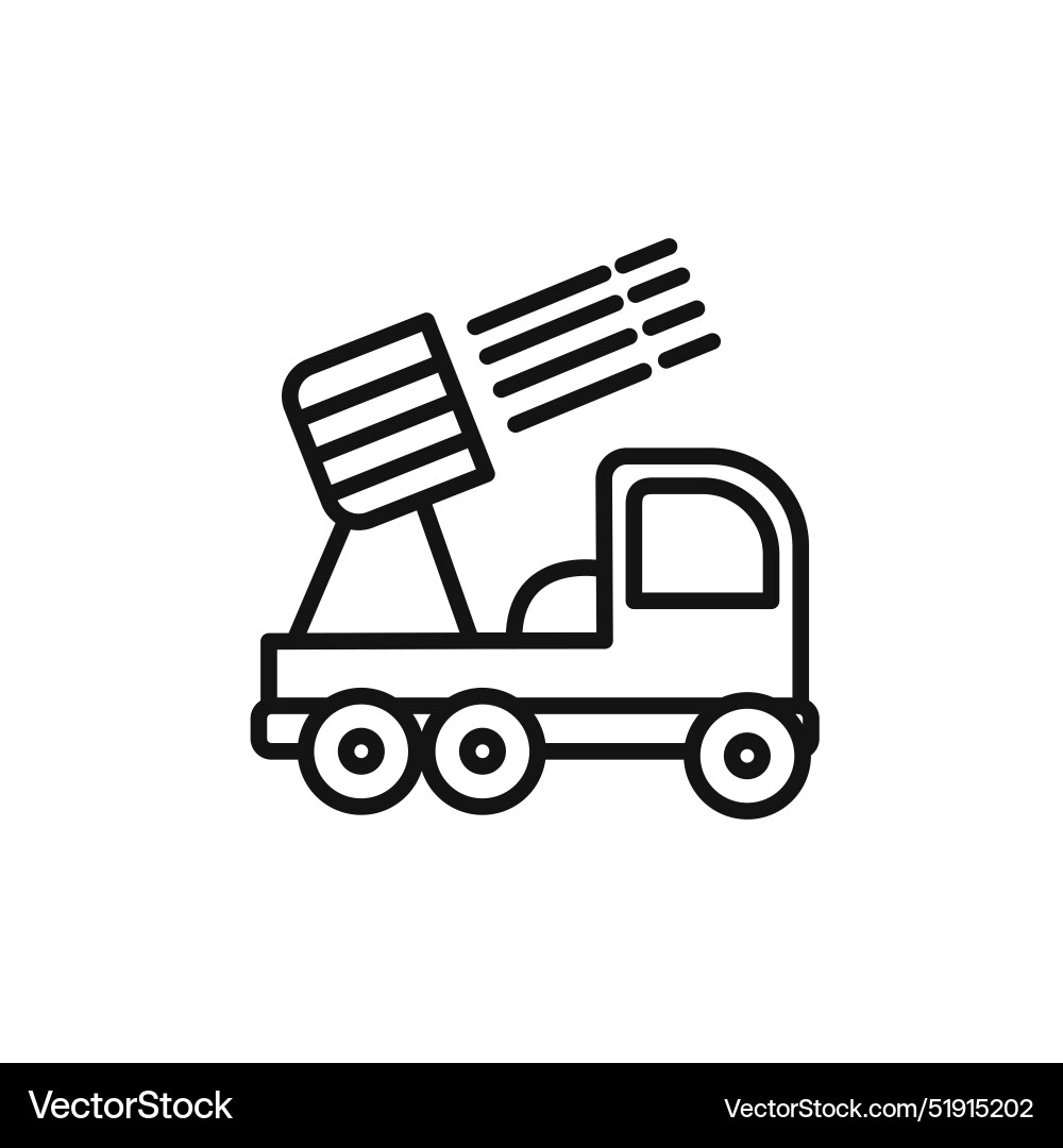 Missile launcher icon set collection for web Vector Image