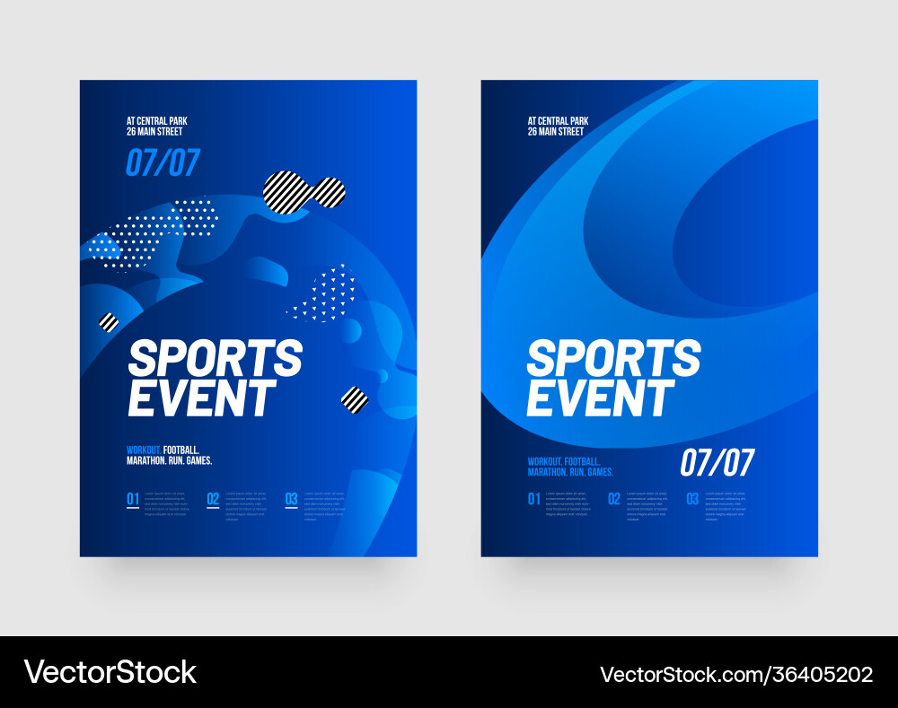 Poster template design for sports event Royalty Free Vector