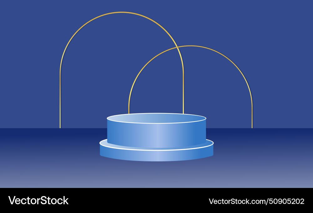 Realistic 3d cylinder pedestal podium Royalty Free Vector