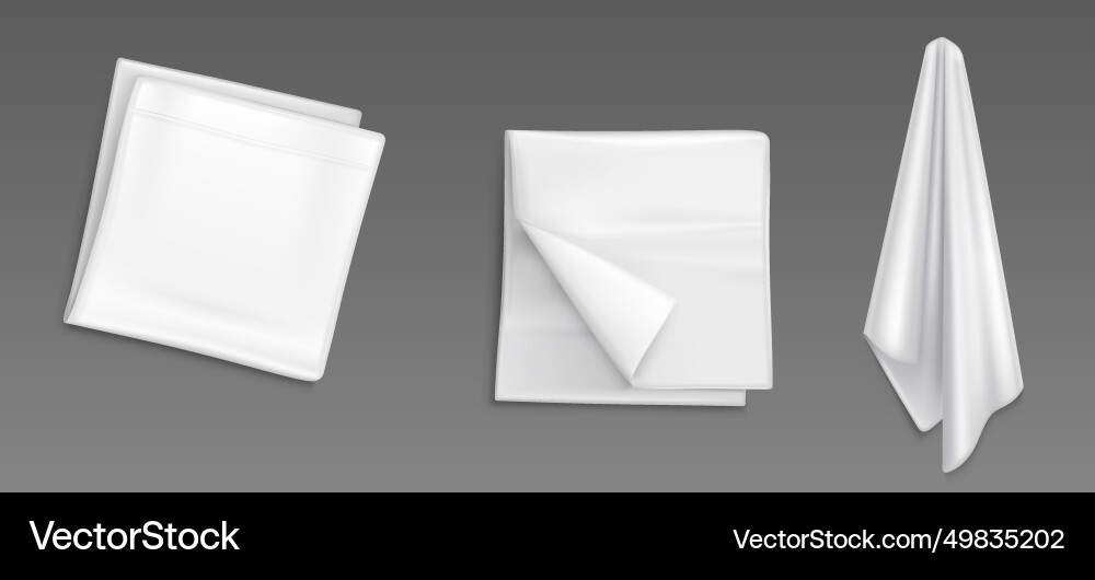 White empty handkerchief mockup Royalty Free Vector Image