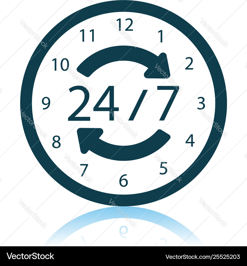 24 hour icon Royalty Free Vector Image - VectorStock