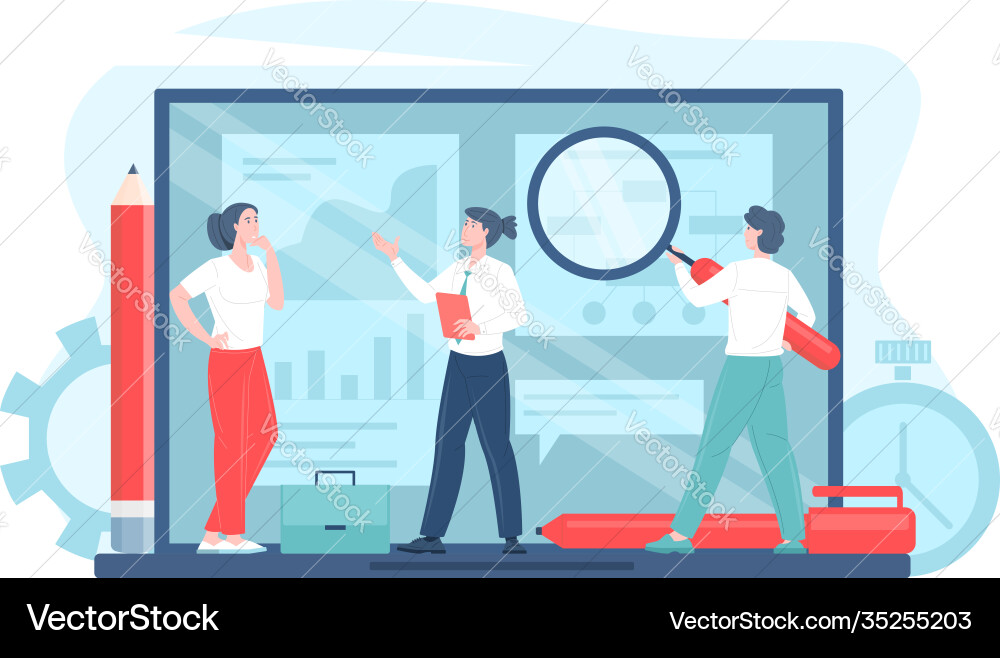 Business process automation Royalty Free Vector Image