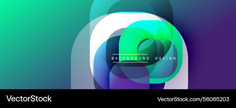 Circular abstract design with overlapping Vector Image