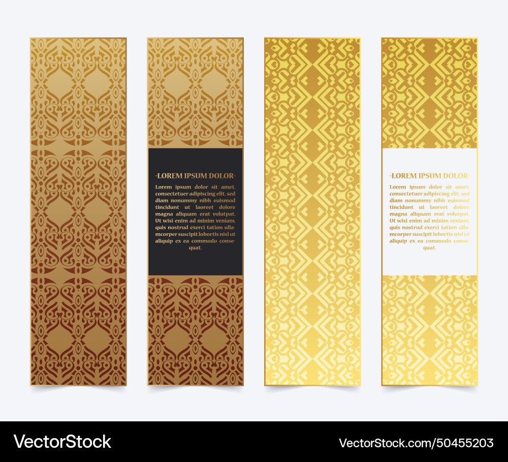 Elegant gold pattern card design Royalty Free Vector Image