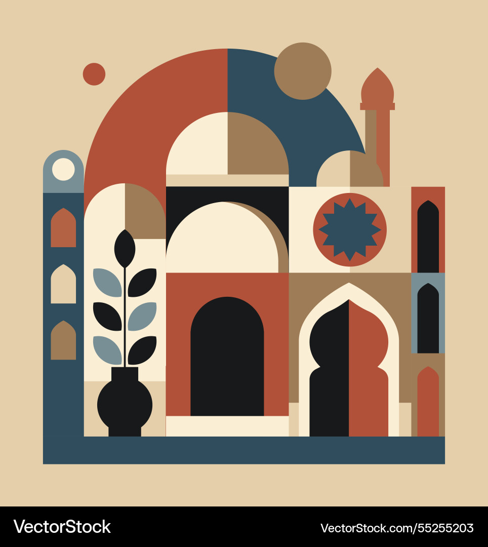 Elegant ramadan themed Royalty Free Vector Image