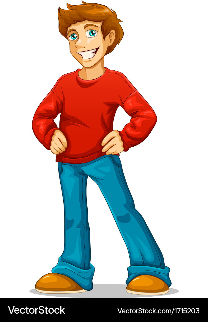 Happy guy Royalty Free Vector Image - VectorStock